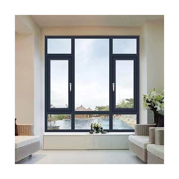 Quality Office Building Custom Aluminium Casement Windows Fluorocarbon Sprayed Glass for Noise Reduction for sale