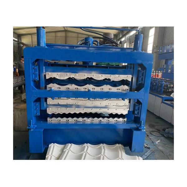 Quality 8.5*1.5*1.75m Three Layers Roof Tile Roll Forming Machine With 13-18 Stations for sale