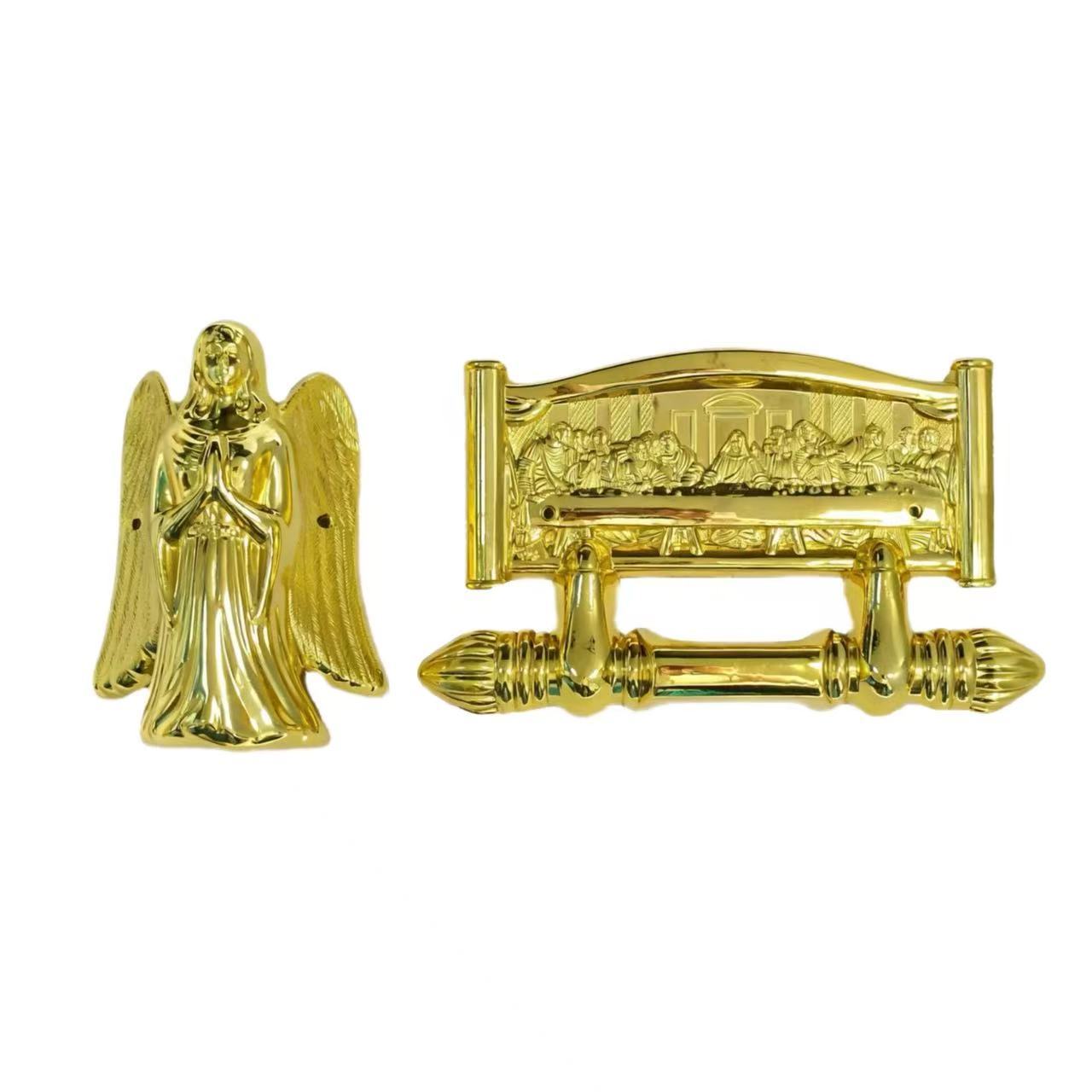 Quality Customized Parts Of A Casket Casket Swing Bar Handle Funeral Polished Sliver for sale