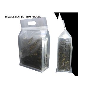 Quality Flat Bottom Opaque Clear Resealable Stand Up Zipper Bag With Handle for sale
