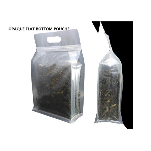 Quality Flat Bottom Opaque Clear Resealable Stand Up Zipper Bag With Handle for sale