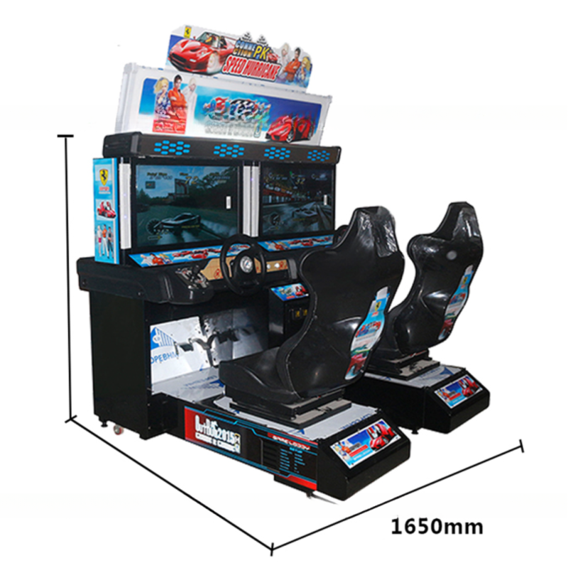Fun City 2-player racing game machine front view