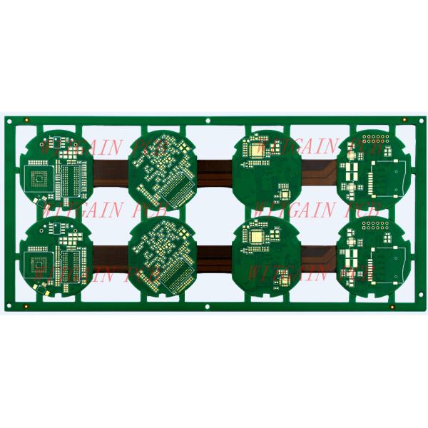 Quality 10 Layer Rigid Flex Board Pcb PI+FR4 Material 1.6MM Thickness Green Color for sale