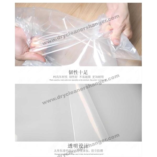 Quality LDPE Dry Cleaning Polythene Covers Clear customized Film Color for sale