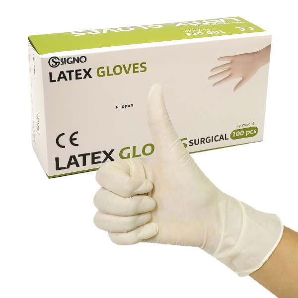 Quality Custom Powdered Latex Gloves Non Sterile Medical Patient Examination Glove for sale