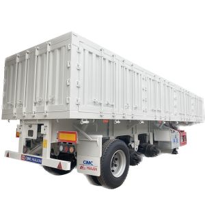 Quality Truck Trailer 60Tons Side Dumper Semi Trailer with 28t Heavy Duty Landing Gear for sale