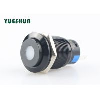 Quality 19mm Metal Push Button Switch , Dot LED 12V Illuminated Push Button Switch for sale