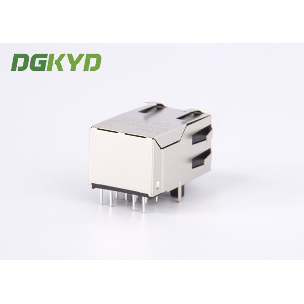 Quality Single Port Tab Up 100 BASE Magnetic RJ45 Jack Module With LEDS for sale