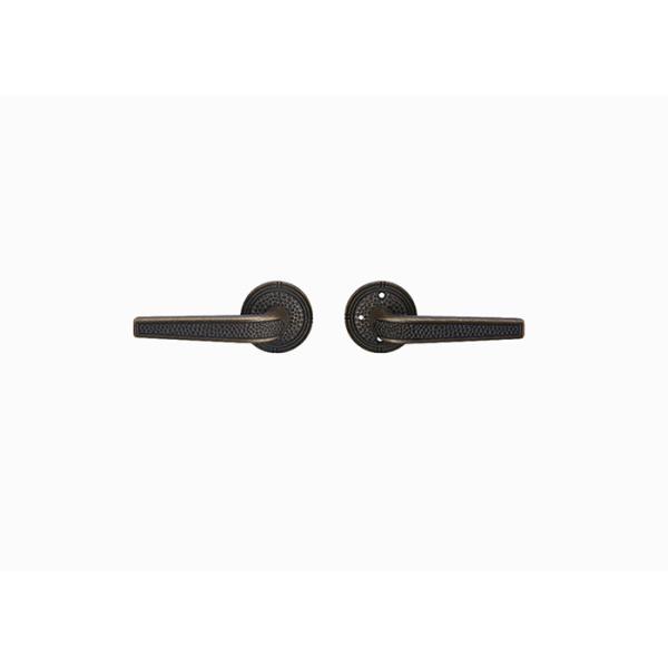 Quality USA Apartment Entrance Passage Hammered Aged Brass Lever Entry Door Handle Lockset for sale
