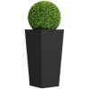china Restaurants Metal Flower Planter Square Black Metal Plant Pot
