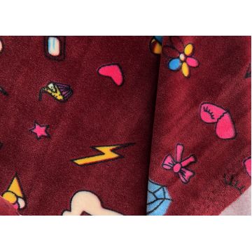 Quality Eco Friendly Stretchy 144F Printed Super Soft Minky Plush Fabric for sale