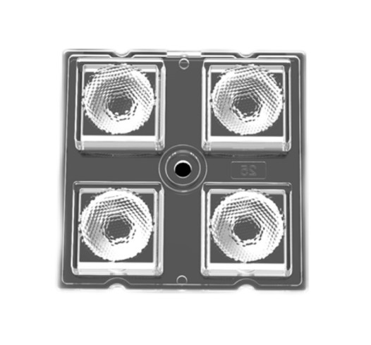 Quality ROSH 50x50MM LED Lens Flood Light , Scratch Resistance Floodlight Lens for sale