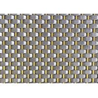 Quality Brass Crimped SS Woven Wire Mesh Cladding Facade PVD Surface for sale