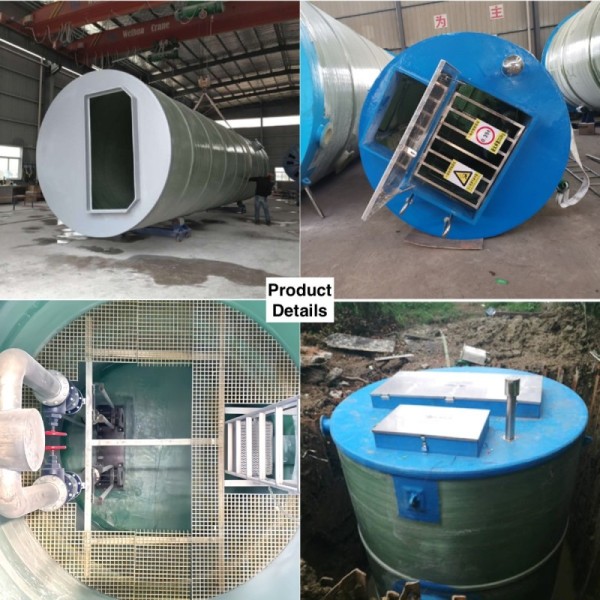 Quality Integrated Pre Embedded Prefabricated Pump Station Water Treatment Energy Saving for sale