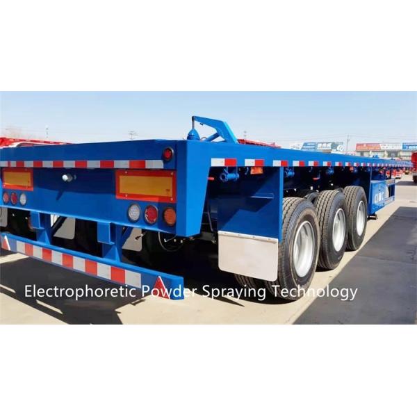 Quality 3-Axle Flatbed Semi-Trailer Steel Container Skeleton Truck Trailer for sale
