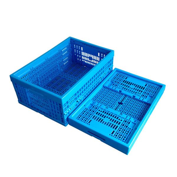 Quality Fresh Food Loading Plastic Collapsible Crates 600*400*240 mm Mesh Structure for sale