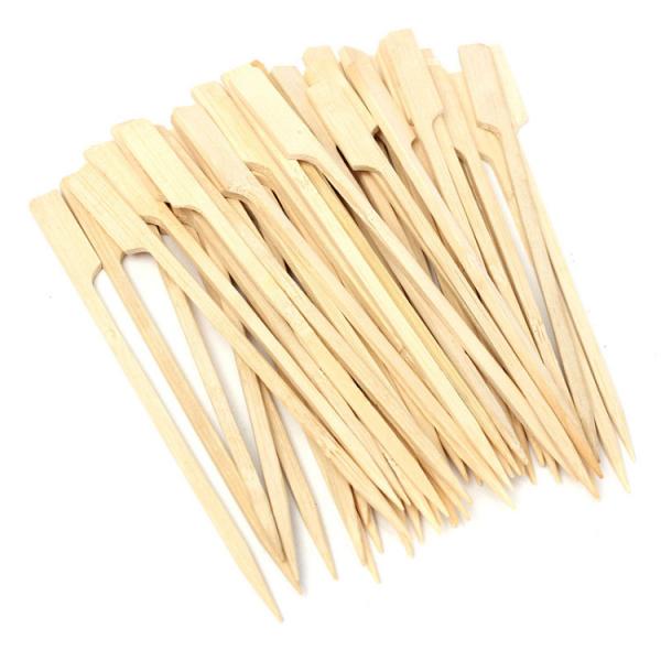 Quality Disposable Flat 100% Natural Bamboo BBQ Skewers for sale