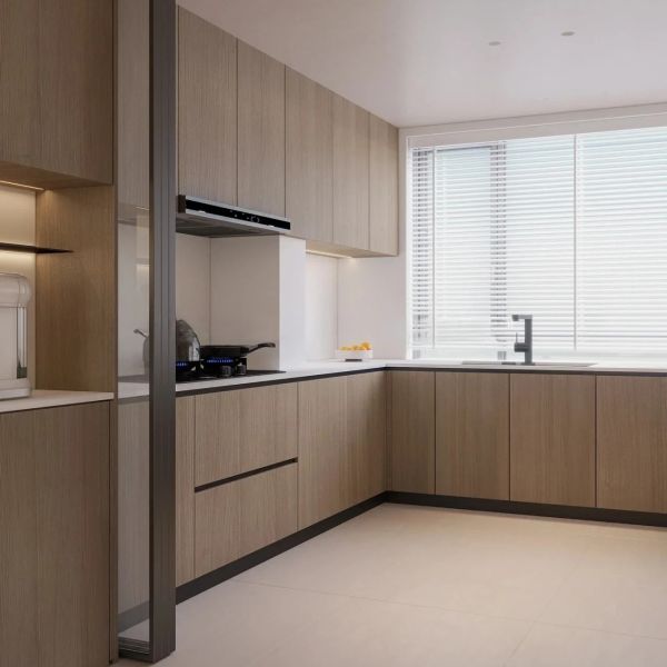 Quality Custom Design Home Kitchen Furniture with Fireproof Boards and Solid Wood Material for sale