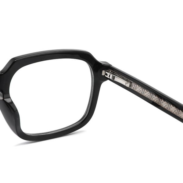 Quality Men'S Acetate Frame Glasses Retro Square Patterned Temples 52mm for sale