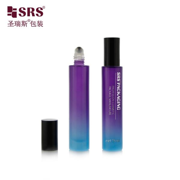 Quality GB1-15ml Essential Oil Roll On Container Gradient Purple Blue Colored Customized for sale