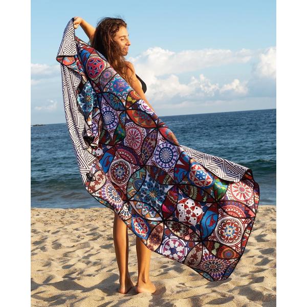 Quality Microfiber Suede Custom-made Beach Towel 88%Polyester 12%Polyamide for sale