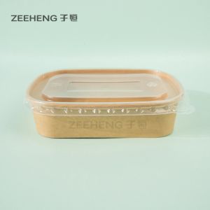 Quality Take Away Recyclable Square Paper Bowls Food Bowls With Lids for sale
