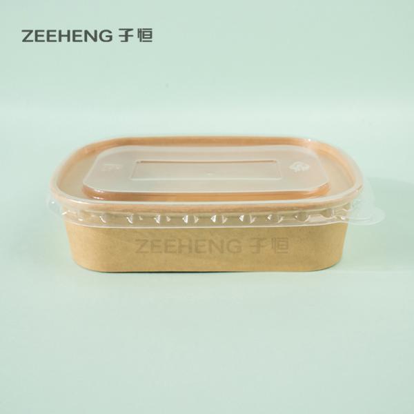 Quality Take Away Recyclable Square Paper Bowls Food Bowls With Lids for sale