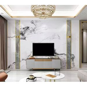 Quality Waterproof Interior Decorative PVC Marble Sheet UV Marble Panels 2mm - 5mm for sale