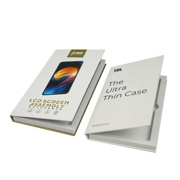 Quality Mobile Phone Toughened Film Electronics Packaging Box Book Flip Color Box for sale