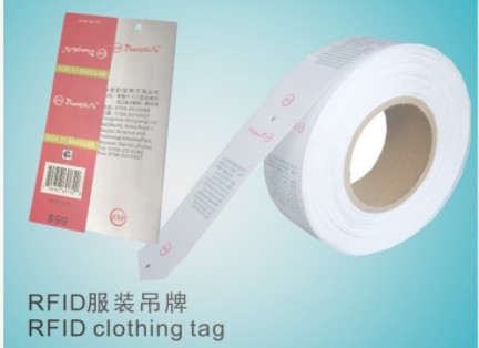 Quality 100x50mm UHF RFID Clothing Labels RFID Passive 8 Meter Reading Range for sale