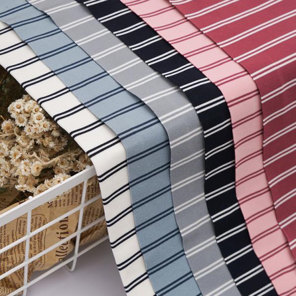 Quality High Elasticity Striped Knit Fabric for sale
