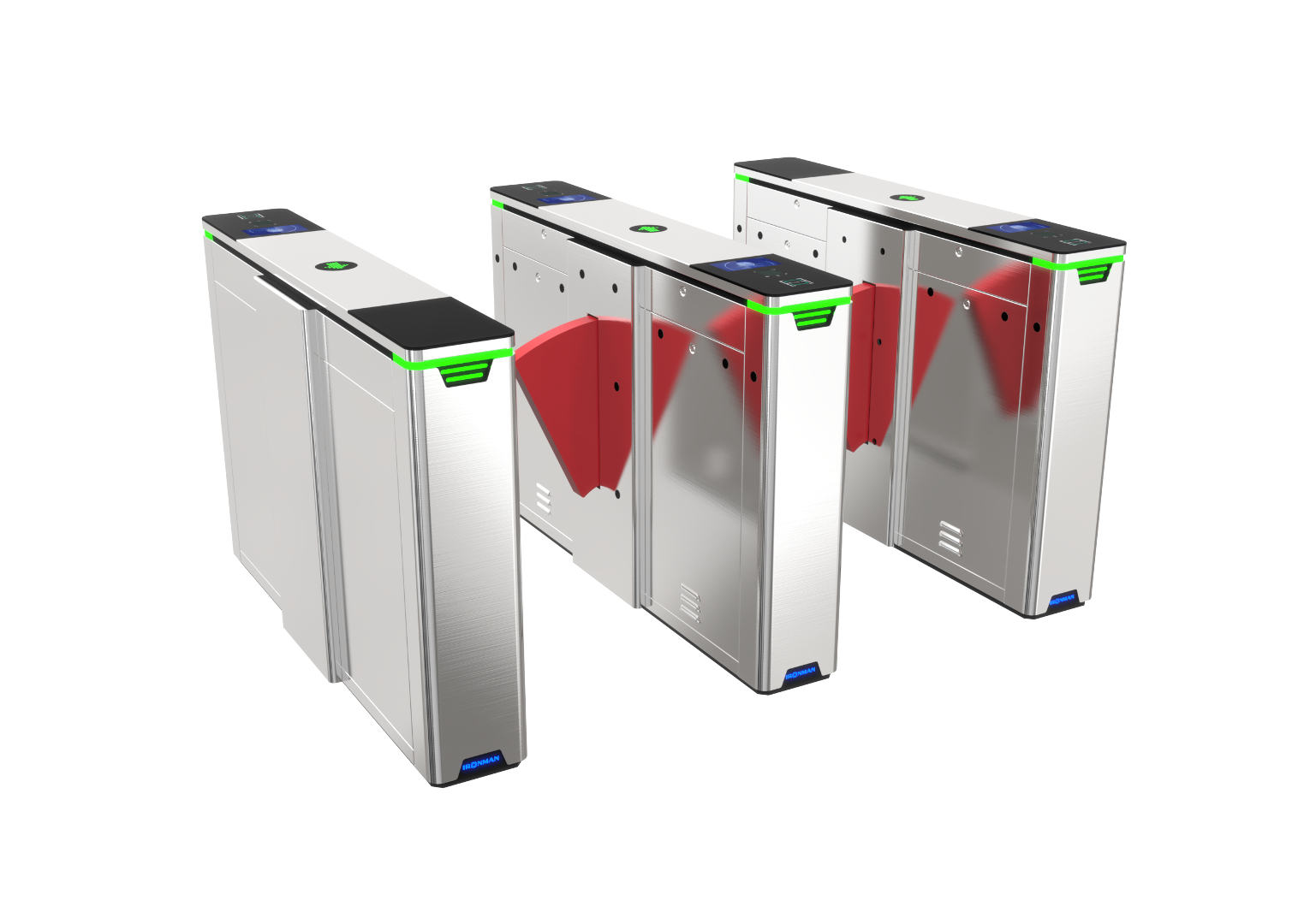 Quality High-Security Flap Barrier Turnstile with 12 Infrared Sensors and 304 Stainless Steel Gear-Driven Access Control Gate for sale