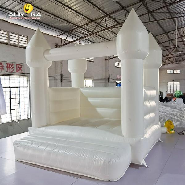 Quality Commercial Inflatable Bouncy Castle PVC Inflatable White Bounce House for sale