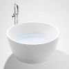 Quality Circular Freestanding Bathtub with Narrow Rim Border and Bulk Loading Acrylic for sale