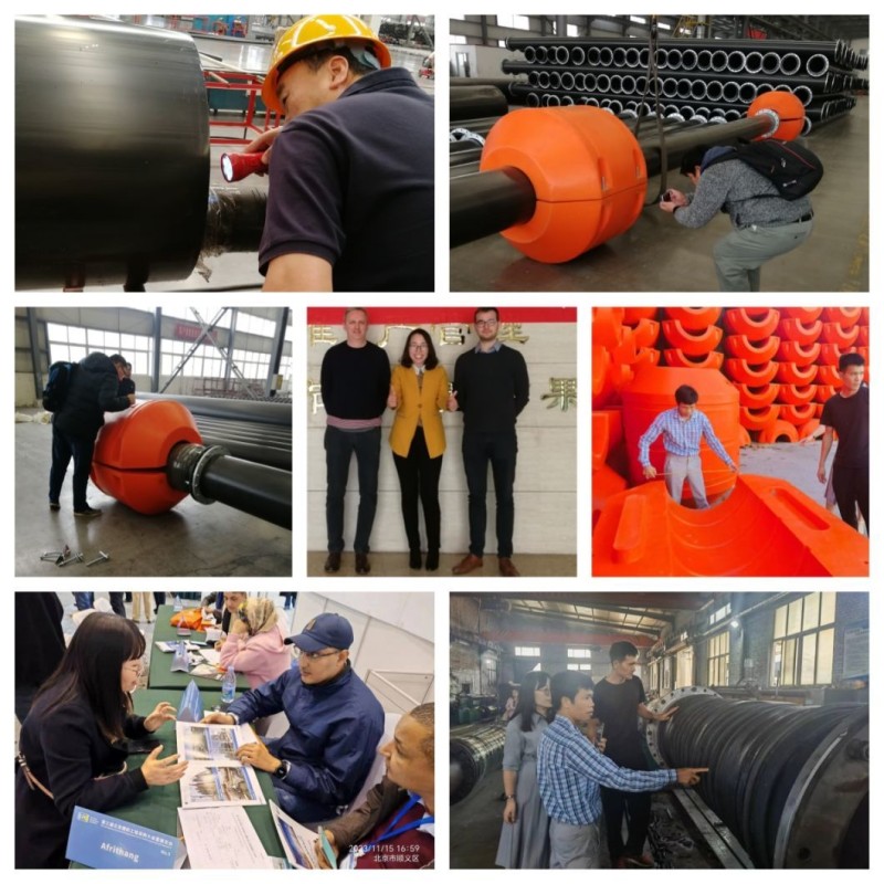 Marine HDPE Pipe Floats Floater Buoys for Plastic Sand Discharge Dredging Pipeline