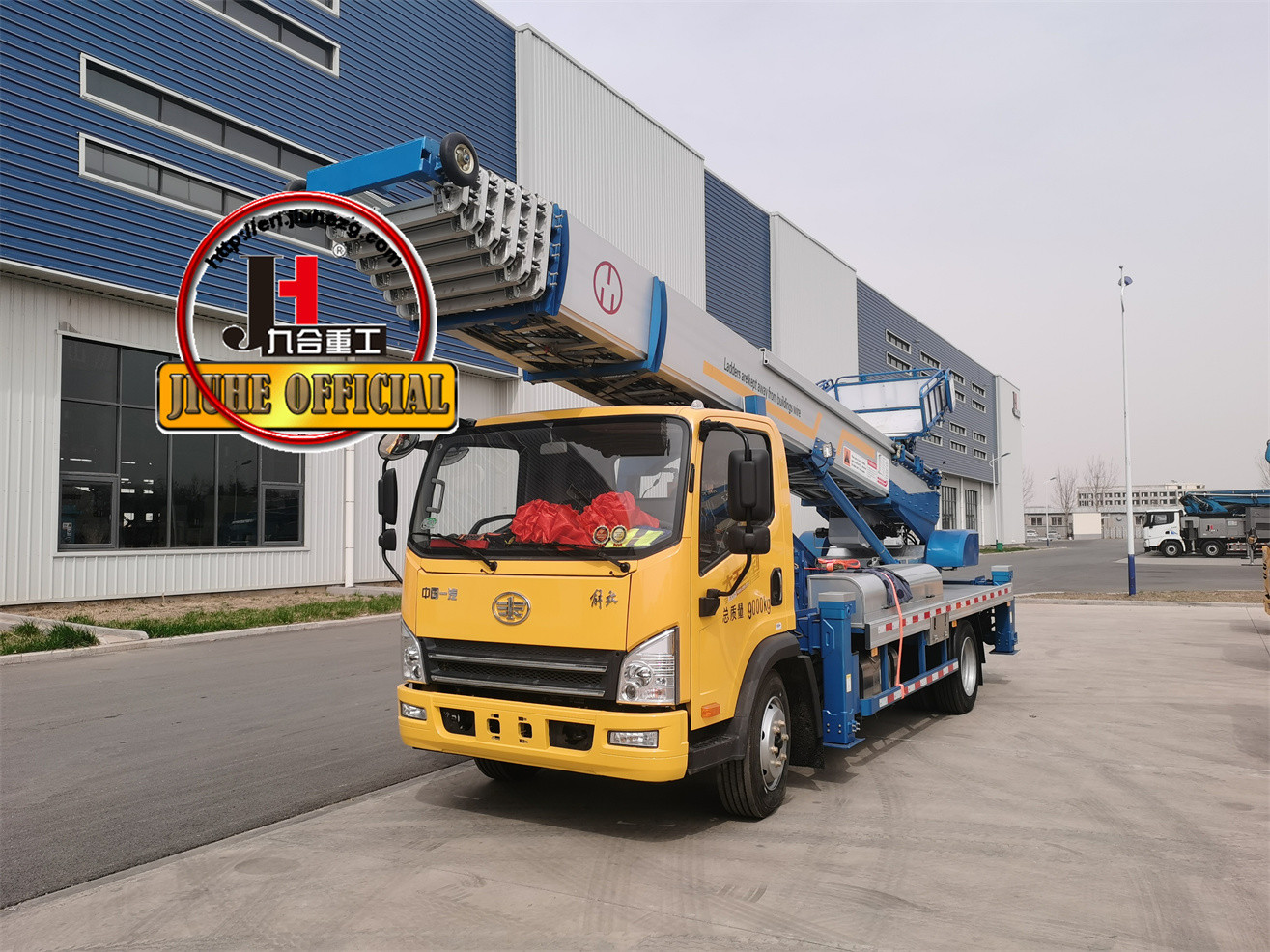 High-Altitude Operation JIUHE 45m Telescopic Ladder Truck Lift New ...