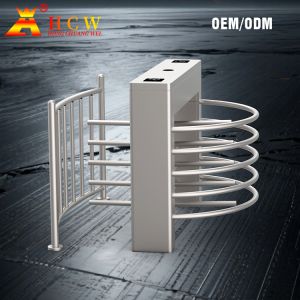 Quality 304 Stainless Steel Semi-Automatic Cross Semi-Height Turnstile with Face for sale