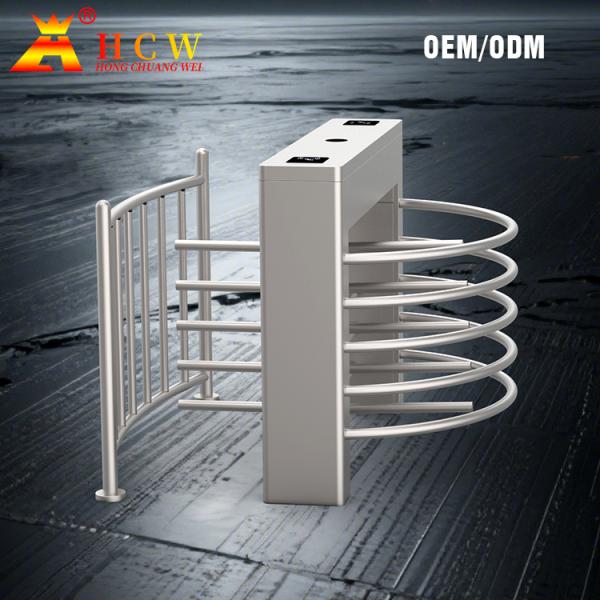 Quality 304 Stainless Steel Semi-Automatic Cross Semi-Height Turnstile with Face for sale
