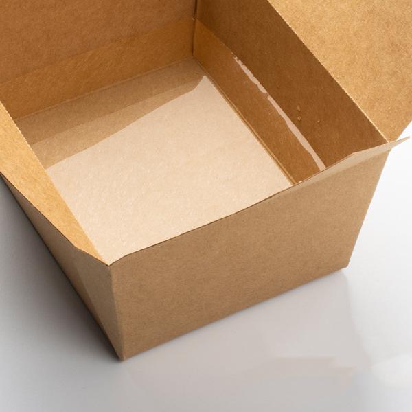Quality FDA 2000ml Biodegradable Disposable Tableware 337gsm Lunch Box Paper Food for sale
