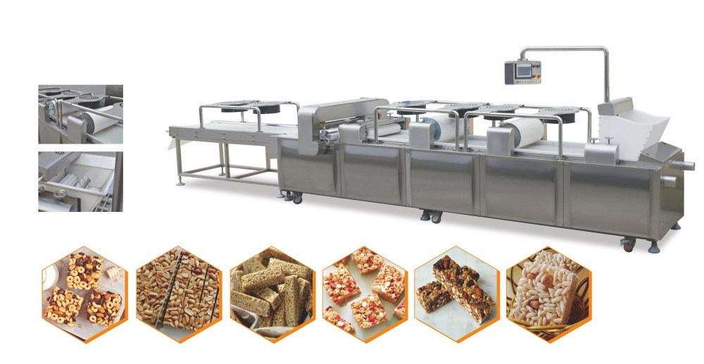 Quality Rice Bar Puffed Rice / Dates / Cereal Bar Forming Machine SUS304 Material for sale
