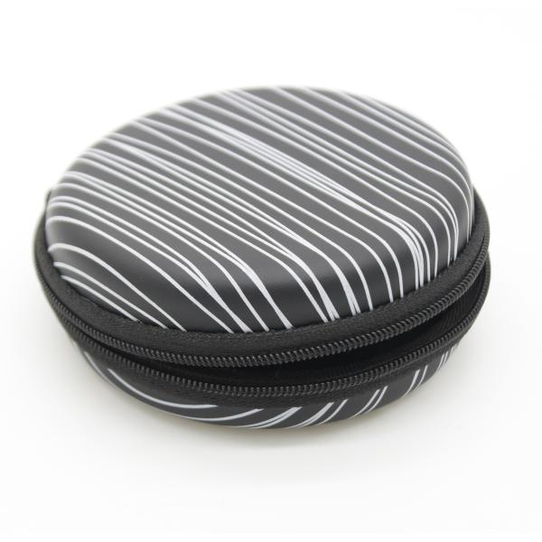 Quality 75 Degree EVA Headphone Carrying Case Round With Zipper for sale