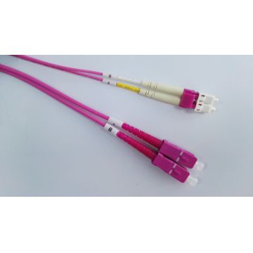Quality OM3 Terminator Duplex LC TO SC Fiber Optic Patch Cord for sale