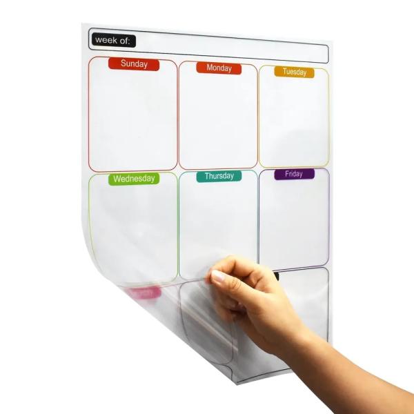 Quality Weekly Planner Dry Erase Calendar Board Refrigerator Silicone Removable For for sale
