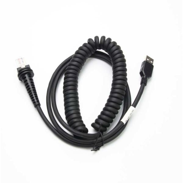Quality Spiral PVC USB Barcode Scanner Cord For Honeywell 1900GSR 1902GHD for sale