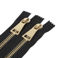 Quality #5 Original Open-End Metal Zipper In Black Auto-Lock for sale