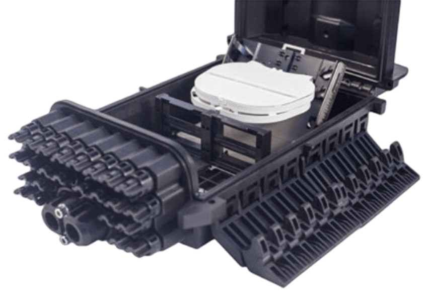 Quality FTTB 24 Port Fiber Termination Box Wall Mount Black IP68 OM1 96Core for sale