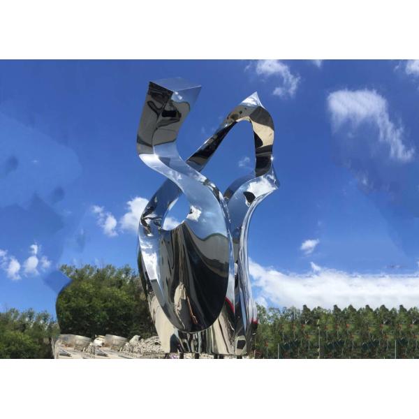 Quality Polished Abstract Steel Sculpture 316L Stainless Steel Modern Landscape for sale
