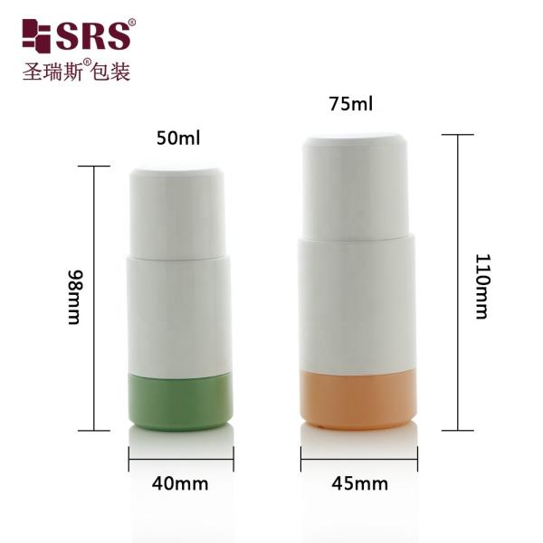 Quality Refillable PP PCR Roll On Bottle 50ml 75ml for Cosmetic Deodorant for sale