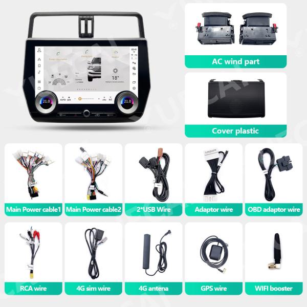 Quality Qualcomm 665 Car Android Navigation Android 13 Head Unit For Toyota Prado 10-22 for sale