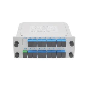 Quality Cassette Divisor 1x16 Fiber Optic PLC Splitter APC Low Insertion Loss for sale